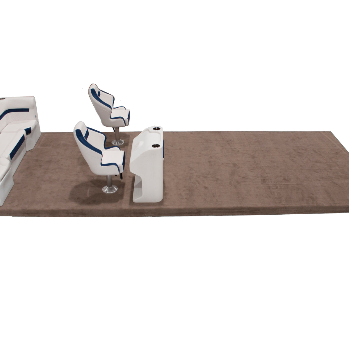 Deluxe Dual Bucket Rear Bench & Console Pontoon Furniture Set – Pontoon ...